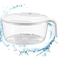 Qczoyp Rice Strainer, Safe Plastic Rice Washer Strainer Bowl with Drain ...