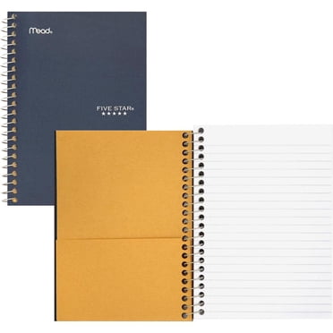 Mead Five Star Advance Wirebound Notebook, 5 Subject, 10 Pockets ...
