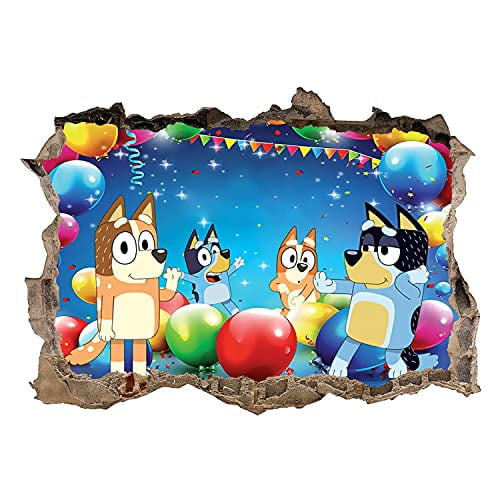 Cute Bluey Wall Stickers Removable Cartoon Bluey Australia | Ubuy