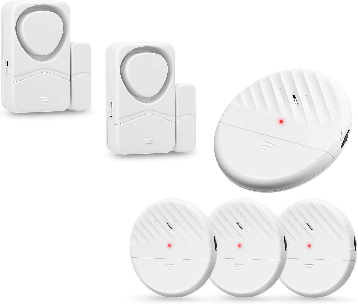 WSDCAM Window Alarm for Home Security System, 4 Pack Glass Break Alarm ...