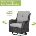 Wicker Rocking Chair Swivel Chairs - 2 Piece Rocker Patio Chairs Set ...