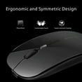 Uciefy Wireless Mouse Rechargeable Optical Mouse Slim Silent Mouse with ...
