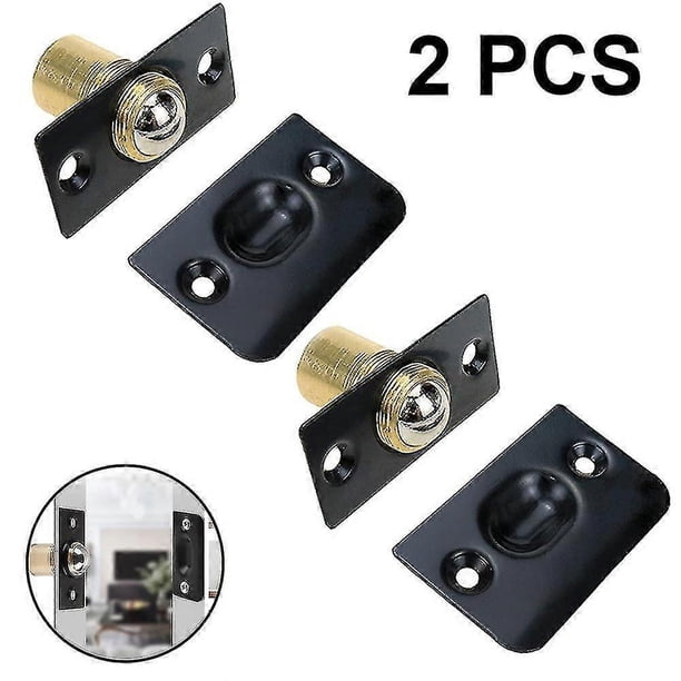 Black 2 Pieces Cabinet Door Ball Catch, Stainless Steel Adjustable ...
