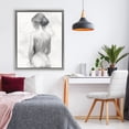 Stupell Industries Mine Elegant Figure Gray Framed Floater Canvas Wall ...