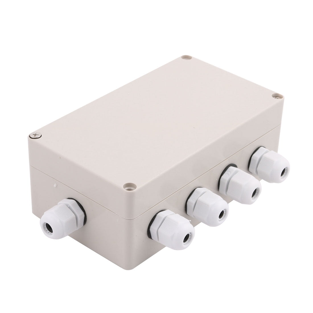 Set 158x90x60mm 2 Inlet to 4 Outlet Junction Box w Connector Gland ...