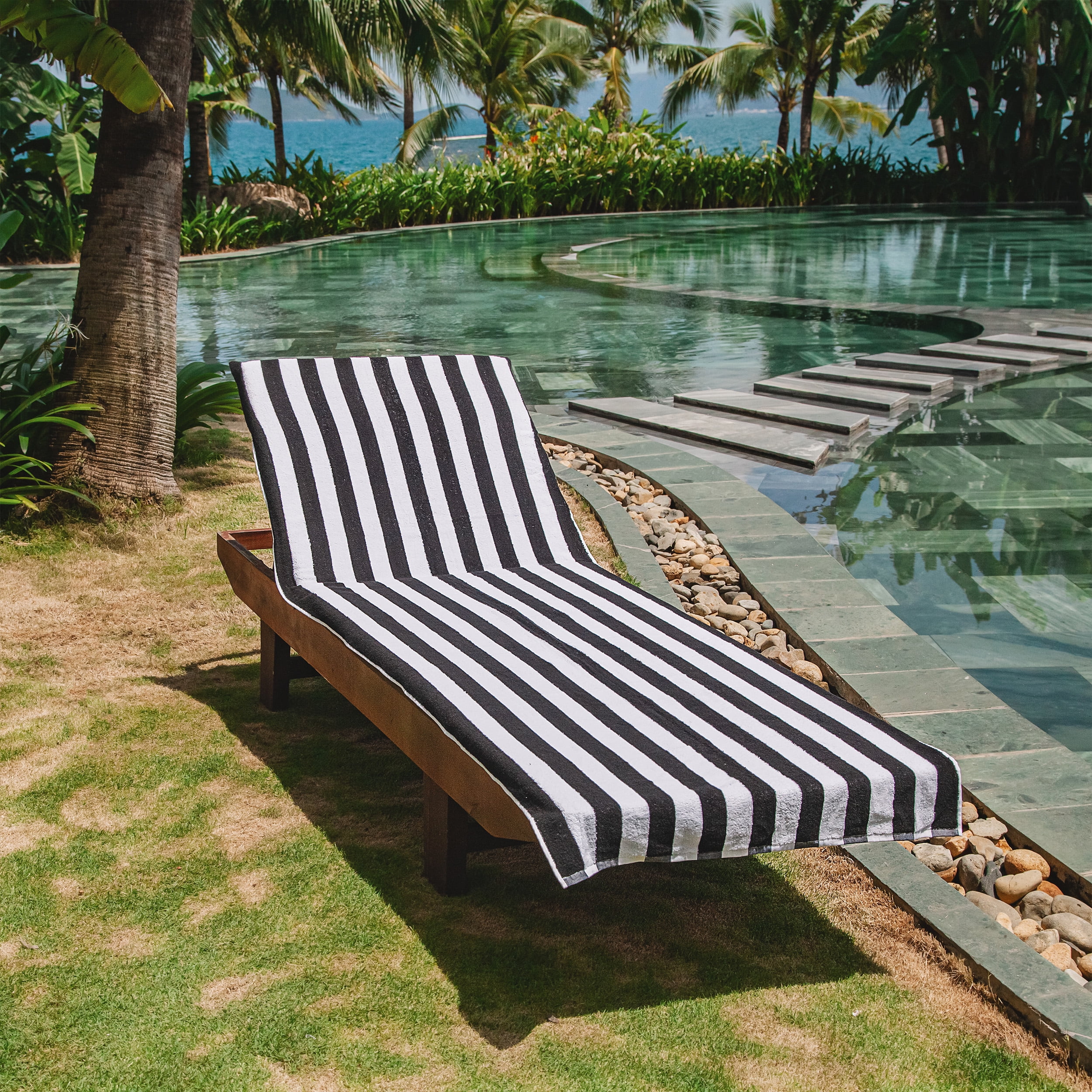 Arkwright California Cabana Chaise Lounge Covers - 100% Cotton Terry ...