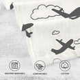 Airplane Cloud Pattern Cotton Towel Set Face Hand Towels 2 Pack Soft ...