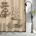 Farmhouse Shower Curtains for Bathroom, Keep Warm And Drink Coffee ...