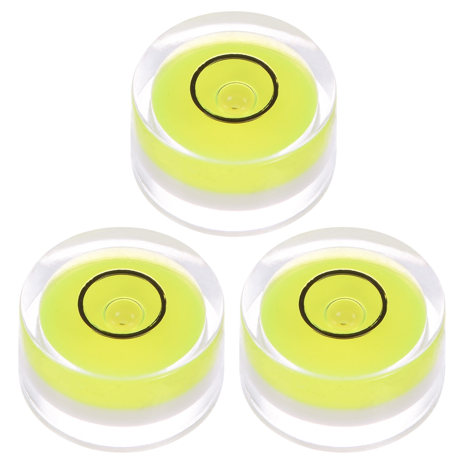 3 Packs Round Bubble Level 19x10mm Mini Circular Bullseye Spirit Levels for Leveling Camera ...