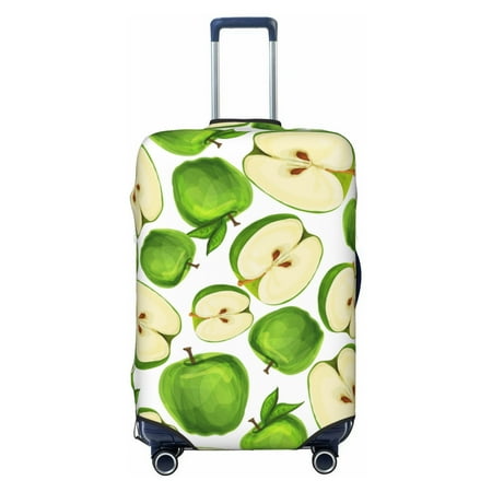 YFYANG Polyester Elastic Luggage Cover, Watercolor Green Apples Pattern ...