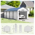 Carport Sidewall Panel 10x15, UPF50+ Waterproof Carport Cover ...