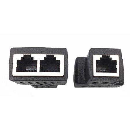 2pcs Internet Cable Splitter Ethernet RJ45 Cable dual ports dual ports ...