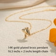 14K Gold Plated Pendant Necklace for Women, Dainty Charm Good Luck ...