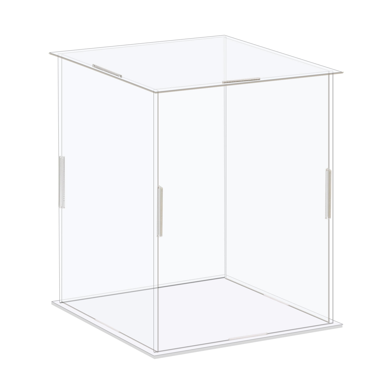 Uxcell Display Case Box Acrylic Box Transparent Dustproof Protection ...