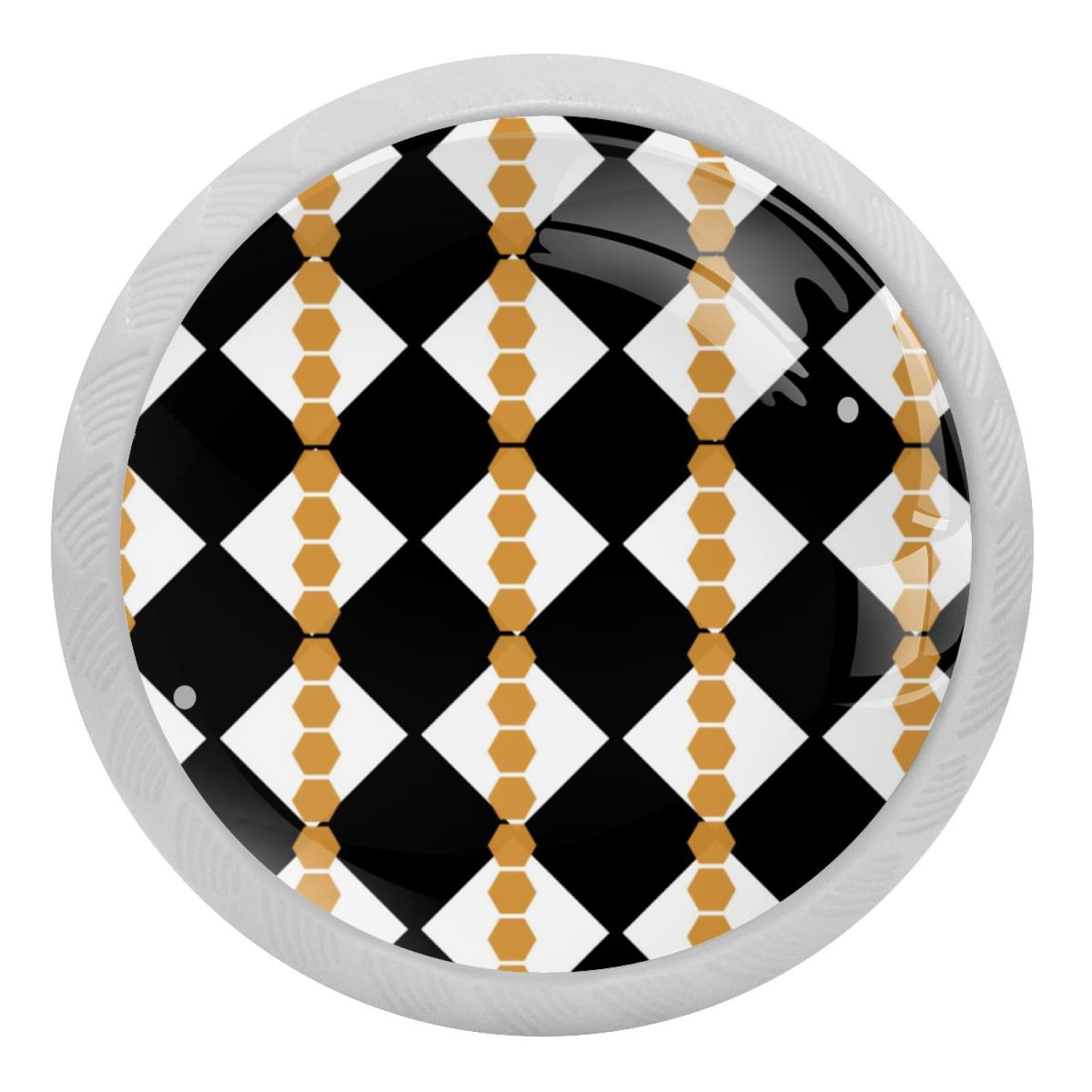 4PCS Round Lattice Cabinet Fluorescence Knob Glowing in the Dark ...