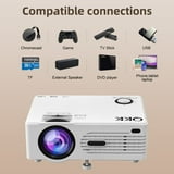 QKK Mini Projector Portable LCD Projector [stand included] Full HD ...