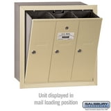 Salsbury Industries 3503SRU Vertical Mailbox - 3 Doors - Sandstone ...