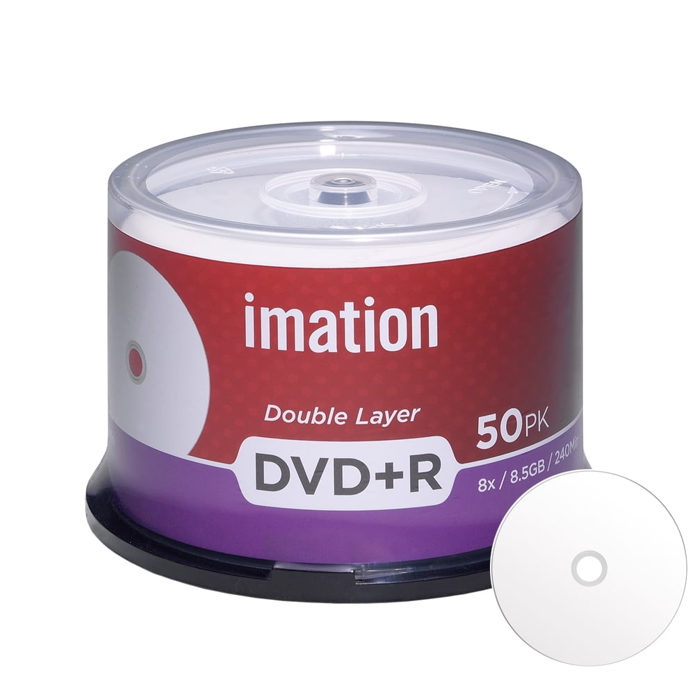 50 Pack Imation DVD+R DL Dual Layer 8X 8.5GB DVD Plus R Double Layer ...