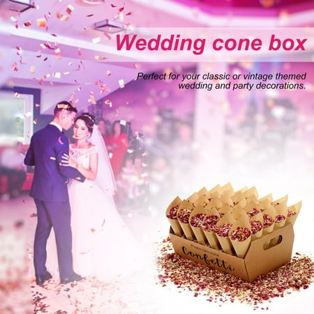 Lutabuo Confetti Cone Holder Box - Stand Tray Box Total of 30 Holes for ...