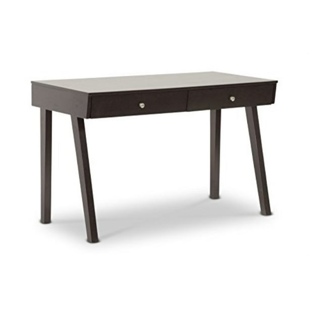Blaknell Dark Brown Modern Desk - Walmart.com