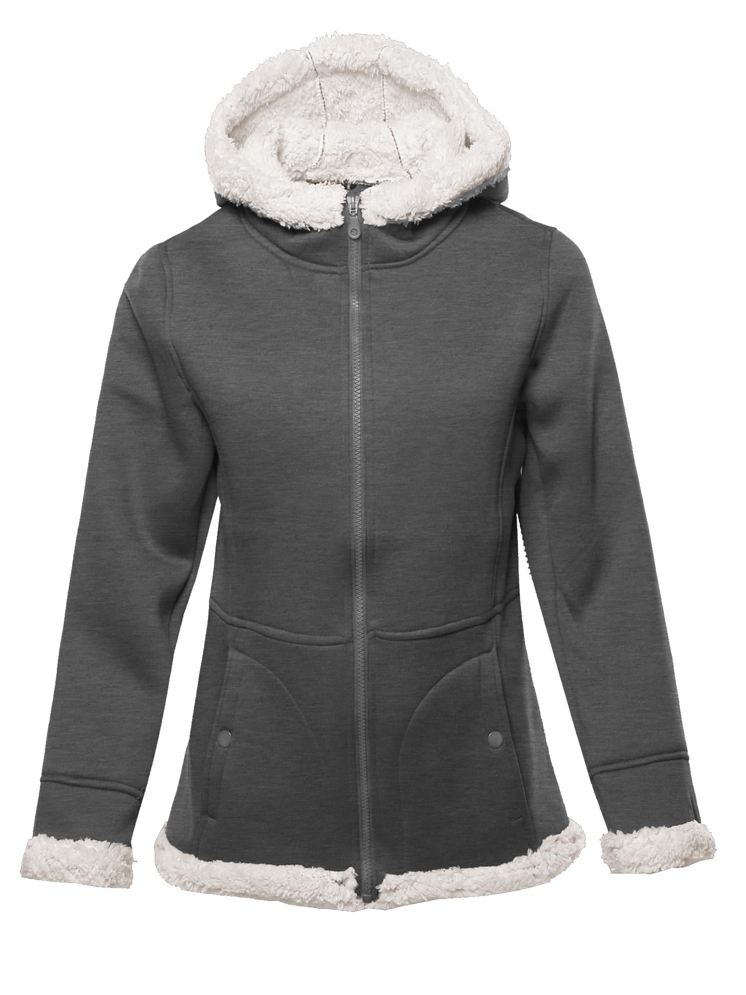 FashionOutfit Women's Solid Sherpa Bonded Fleece Hooded Jacket ... FashionOutfit Women's Solid Sherpa Bonded Fleece Hooded Jacket ...