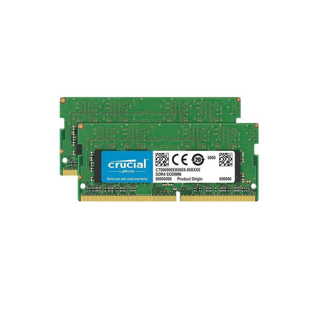 Crucial 16GB Kit (8GBx2) DDR4 2400 MT/s (PC4-19200) DR x8 Unbuffered SODIMM 260-Pin Memory ...