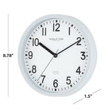 Mainstays Basic Indoor 8.78" Gray Analog Round Modern Wall Clock ...