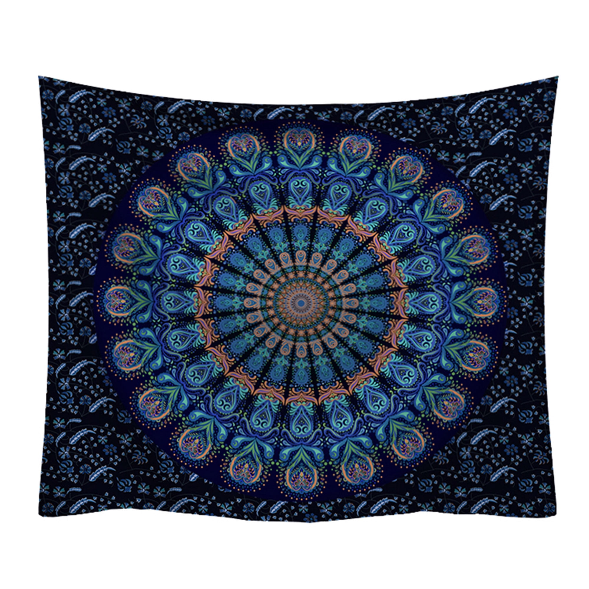 SAYFUT Blue Queen Mandala Tapestry, Indian Hippie Wall Hanging ...