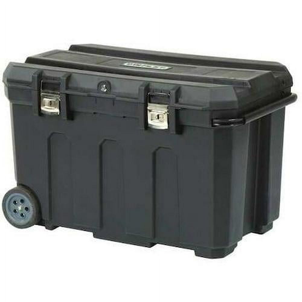 STANLEY 50 Gallon Mobile Tool Box Chest with Wheels Handle Heavy Duty Plastic Large Storage Jobsite Walmart