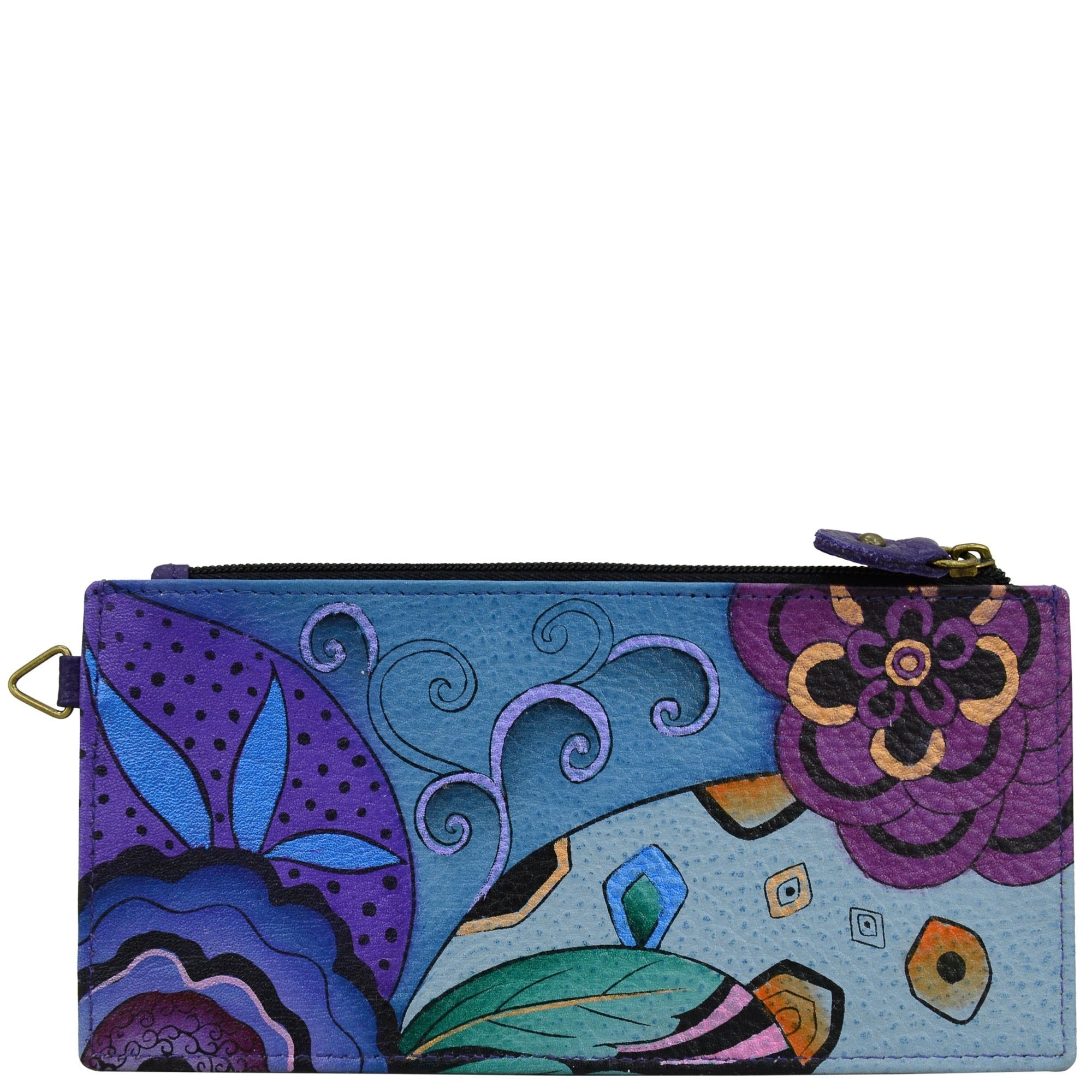 Anna by Anuschka Women's Hanpainted Leather Organizer Wallet - Walmart.com