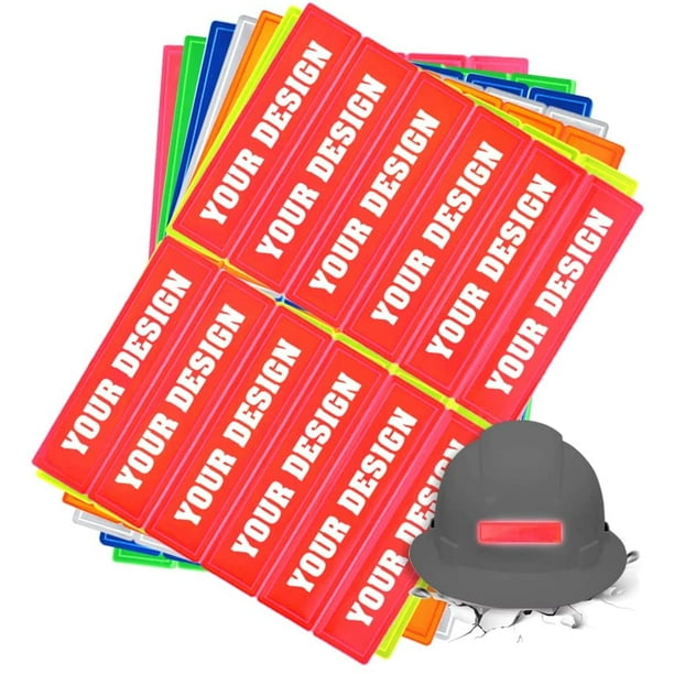 High Visibility Reflective Safety Hard Hat Sticker Customize Logo Hi ...