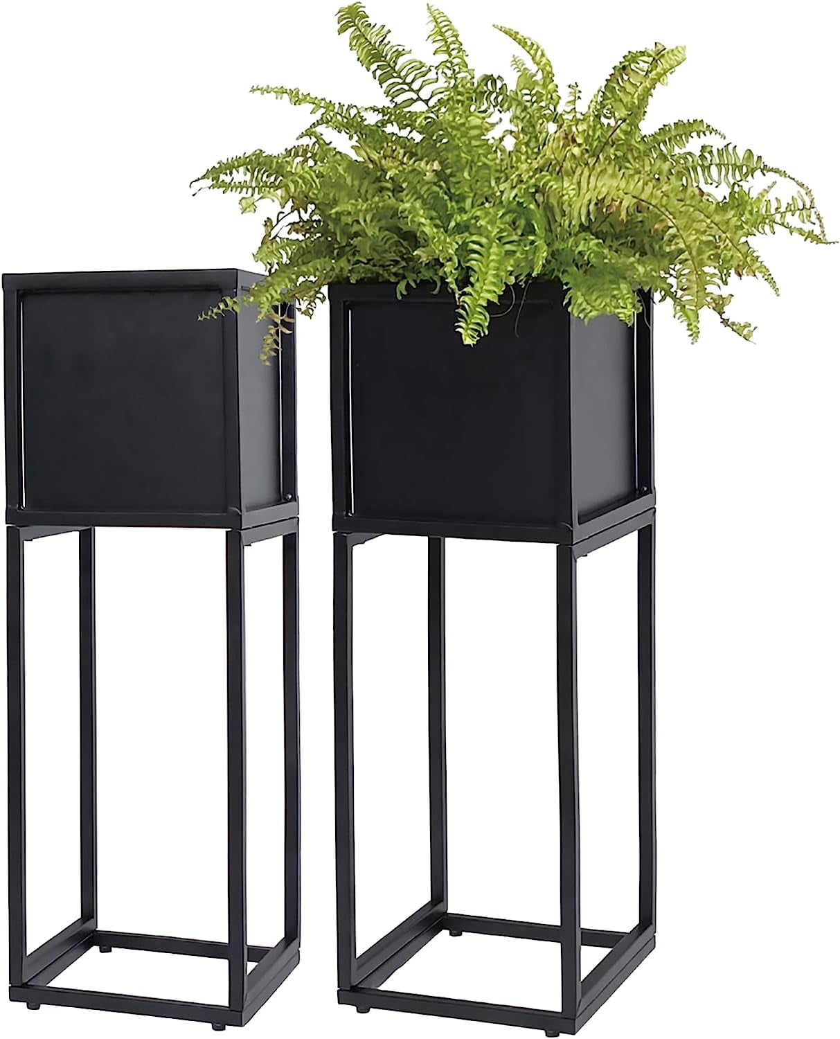 Cocoyard Modern Elevated Planter Box Rectangular Metal Planter Stand ...