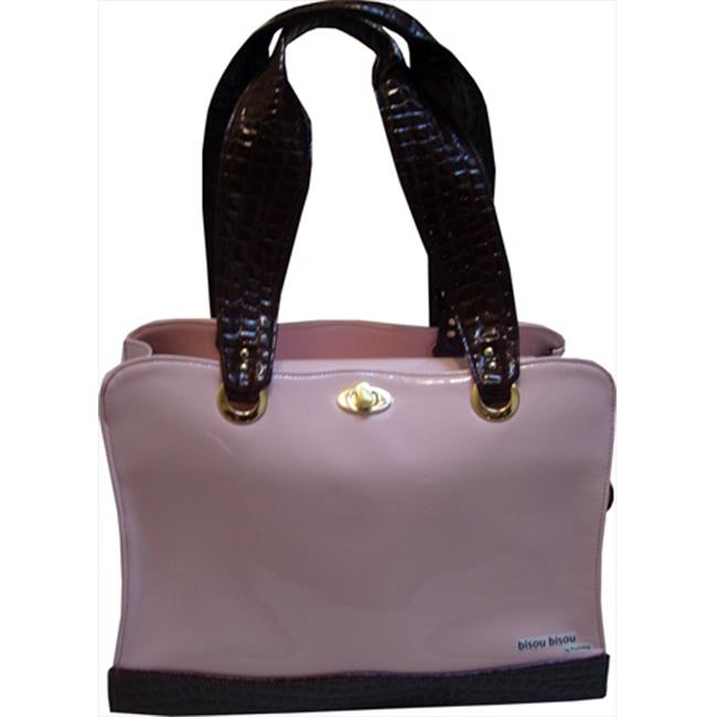 PuchiBag 18-BB-PP Bisou-Bisou Pink Patent Pet Bag Chocolate and Pink ...