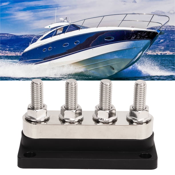 HIGH CURRENT 600A M10 4 Stud Power Distribution Block for Car RV Boat ...