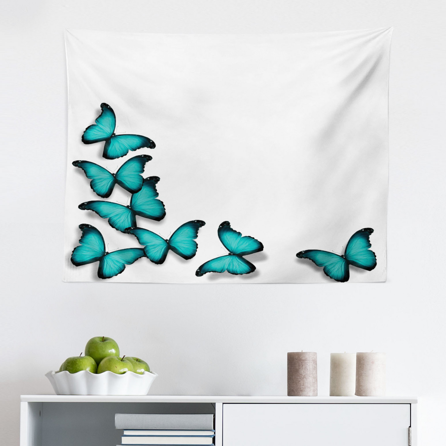 Turquoise Tapestry, Small Dot Tiles Shape Simple Classical Creative ...