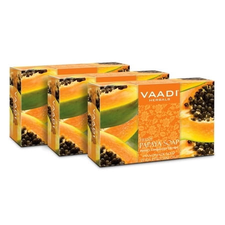 Click here for Vaadi Herbals Fresh Papaya Soap 75g (Pack Of 3) 75... prices