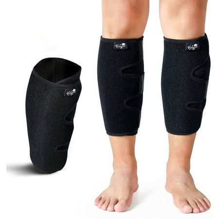 Calf Support Brace 2 Pack, Adjustable Shin Splint Compression Sleeve ...