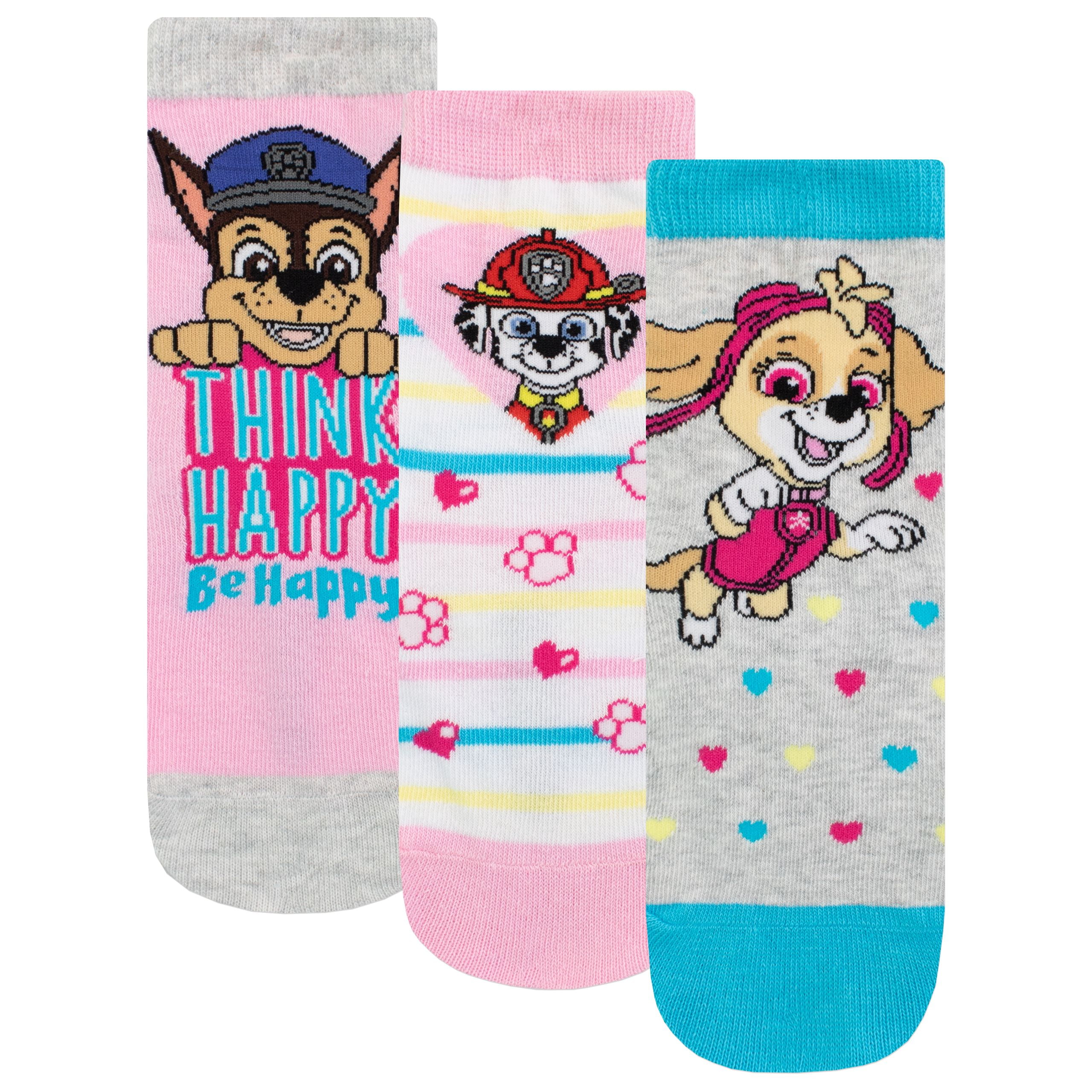 Paw Patrol Girls Socks Pack of 3 Sizes 1-4 - Walmart.com