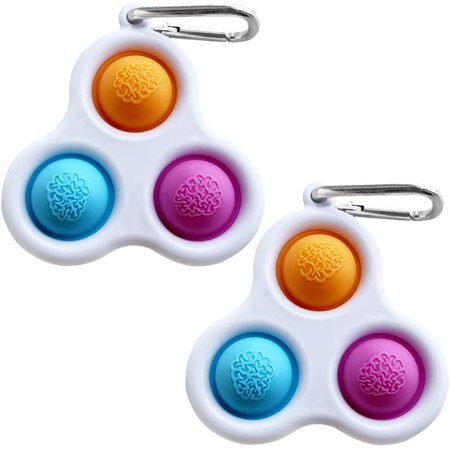 CPDD 2PCS 2021 Mini Simple dimple Keychain Fidget Toy Simple Dimple ...
