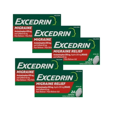 (2 pack) Excedrin Tension Headache Relief Caplets Without Aspirin for ...