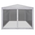 vidaXL Party Tent Gazebo Marquee Outdoor Canopy, with 4 Mesh Sidewalls ...