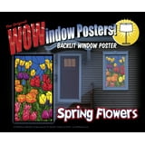 WOWindow Posters Stained Glass Spring Flowers Seasonal Summer Window ...