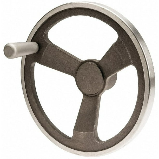 Jergens 12", 3 Spoke Offset Handwheel with Handle 2-1/2" Hub, Aluminum ...