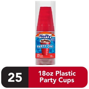 Solo Cup 16 oz. Plastic Cold Party Cups - 16 fl oz - 50 / Pack - Red ...