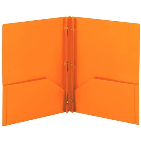Smead Poly Two-Pocket Folder, Three-Hole Punch Prong Fasteners, Letter ...