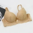 AHTJRT Women's Lace Push Up Bra 2 Cups Underwire Supportive Scalloped ...