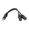 C2G 6in Aux Cord Splitter - Value Series™ 3.5mm Stereo Male to Two ...