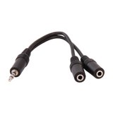 C2G 6in Aux Cord Splitter - Value Series™ 3.5mm Stereo Male to Two ...