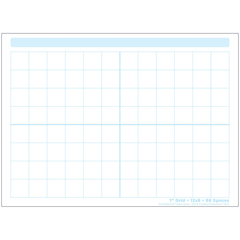 Smart Poly Single Sided PosterMat Pals Space Savers, 1" Grid Blocks, 13 ...