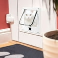 Easy Joy 4-Way Locking Cat Flap Doors Medium White Magnetic Pet Door ...